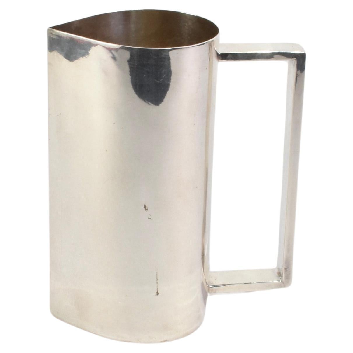 Silver Modernist Pitcher For Sale at 1stDibs