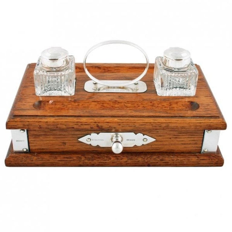 Silver Mounted 'Sheaffer' Inkwell Stand, 20th Century For Sale at 1stDibs
