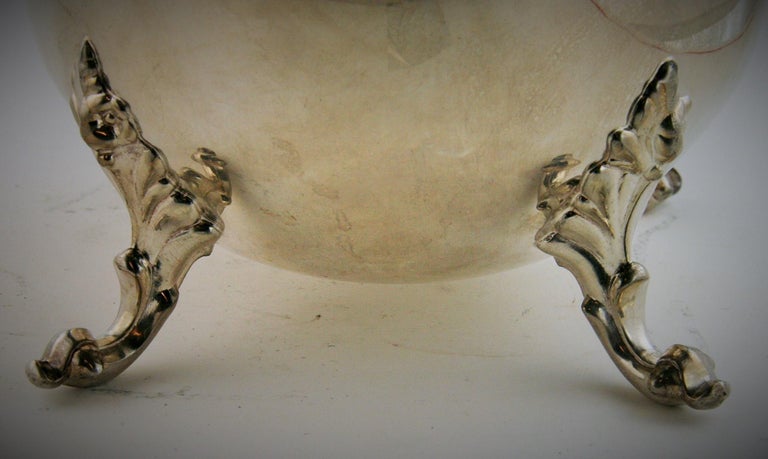 Silver over Copper Footed Ice Bucket, circa 1940 For Sale at 1stDibs