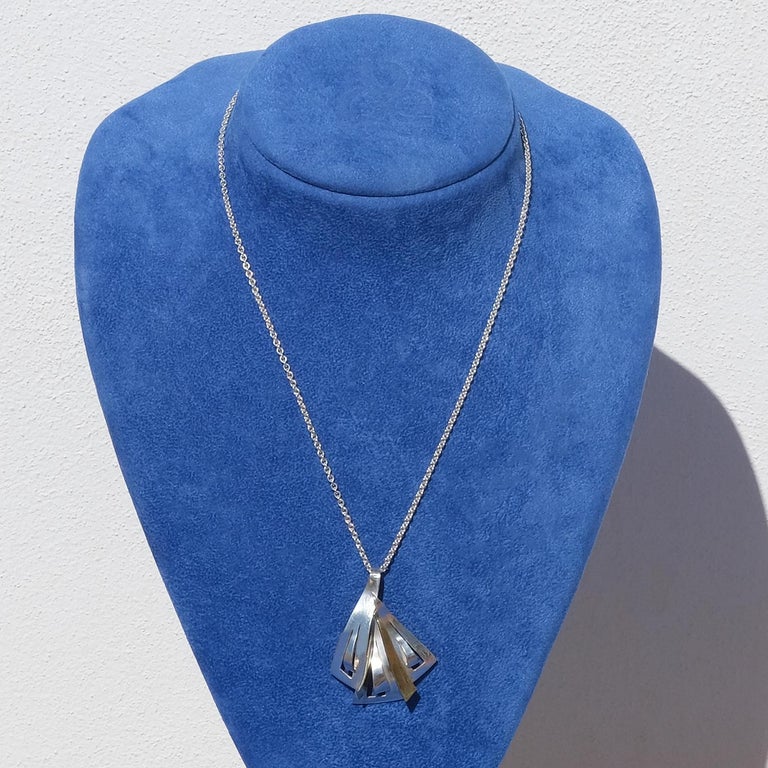 Silver Pendant by Swedish Atelier Borgila, Made Year 1994 For Sale at ...