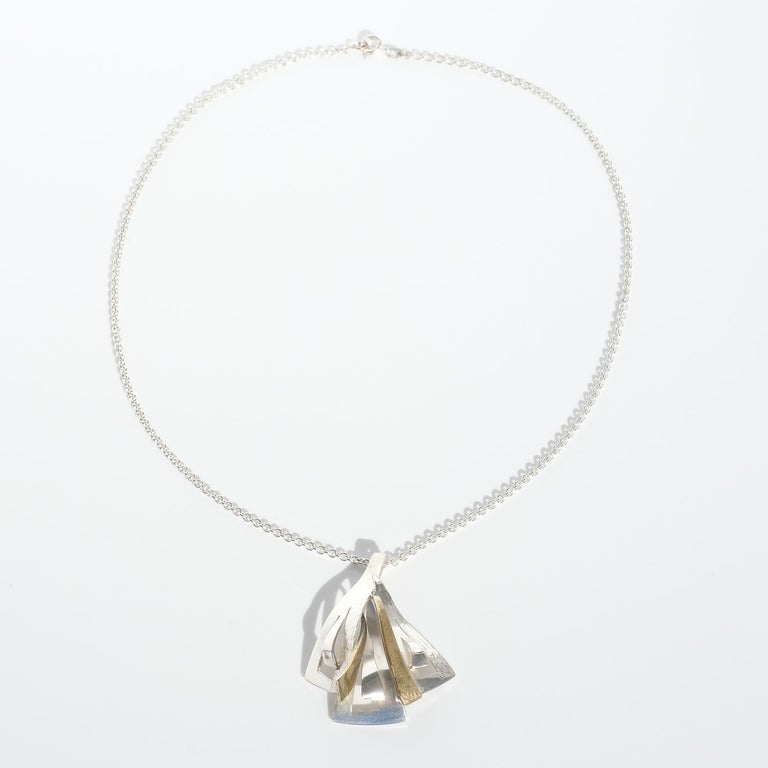 Silver Pendant by Swedish Atelier Borgila, Made Year 1994 For Sale at ...