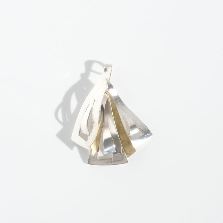 Silver Pendant by Swedish Atelier Borgila, Made Year 1994 For Sale at ...