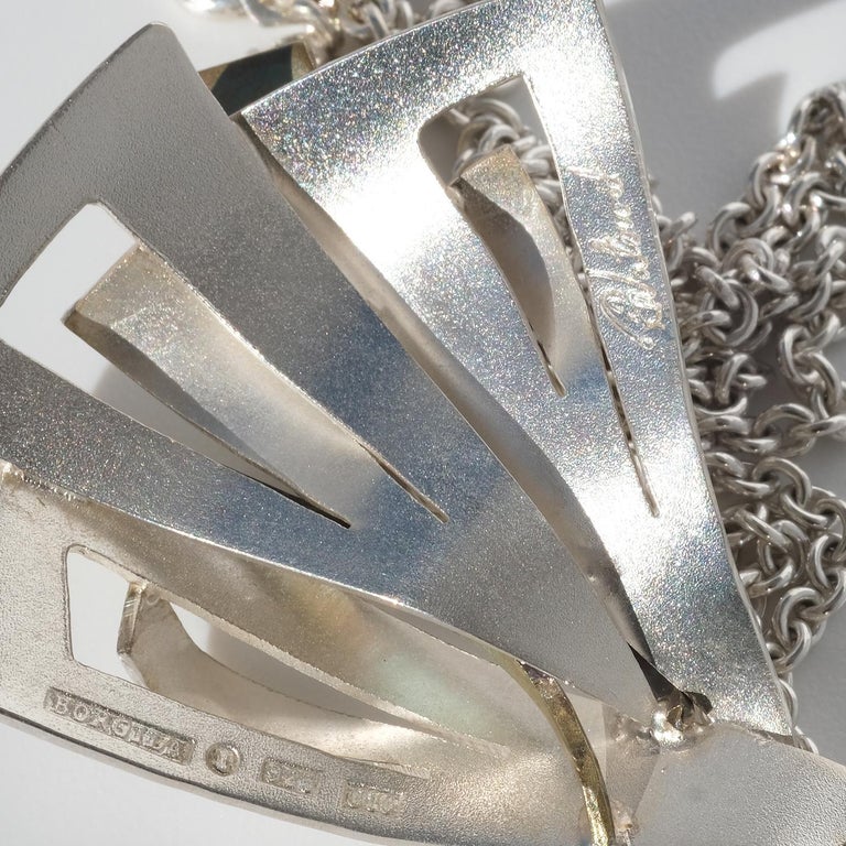 Silver Pendant by Swedish Atelier Borgila, Made Year 1994 For Sale at ...
