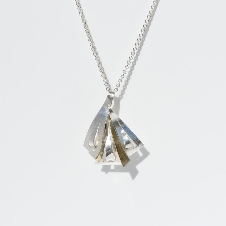 Silver Pendant by Swedish Atelier Borgila, Made Year 1994 For Sale at ...