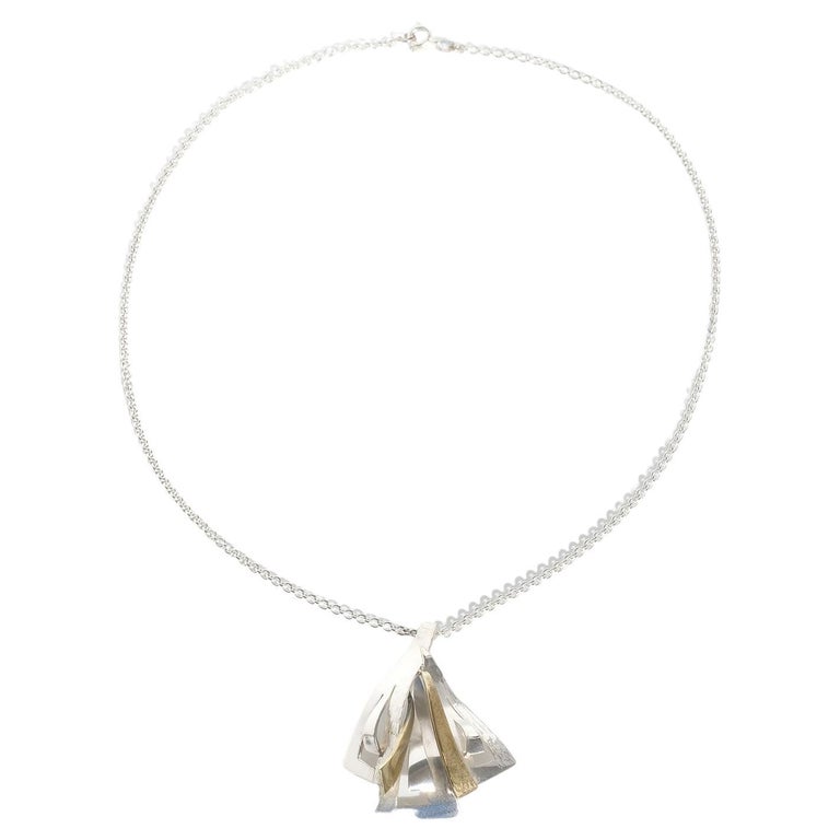 Silver Pendant by Swedish Atelier Borgila, Made Year 1994 For Sale at ...