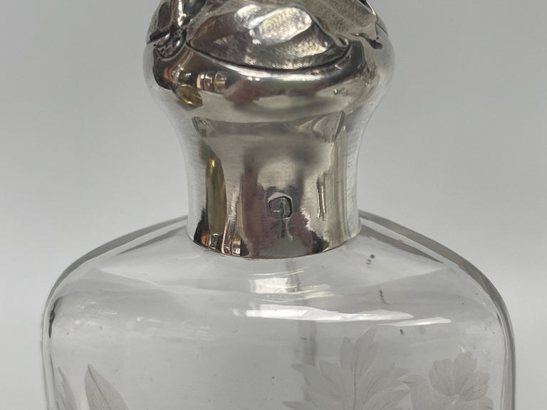 Silver Perfume Kit 4 Art Nouveau Bottles For Sale at 1stDibs
