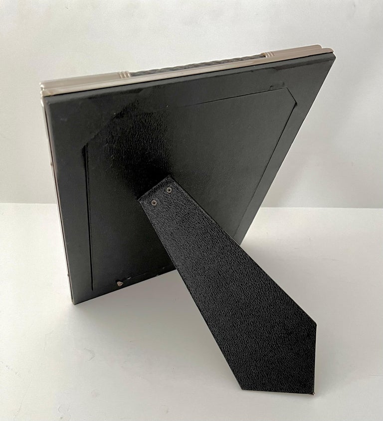 Silver Plate Picture Frame with Woven Cable Details For Sale at 1stDibs