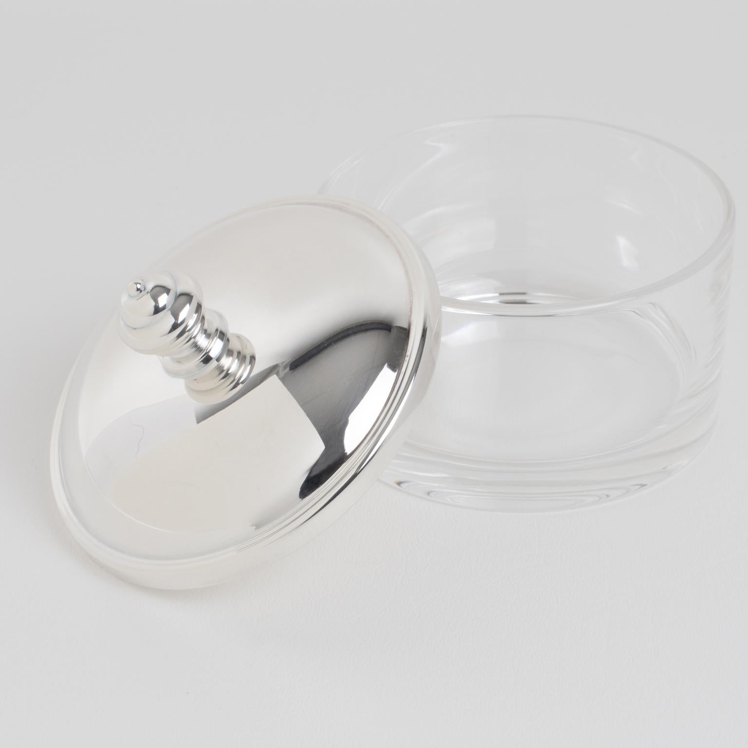 Silver Plate and Crystal Caviar Bowl Dish Server by Ercuis, Paris at ...
