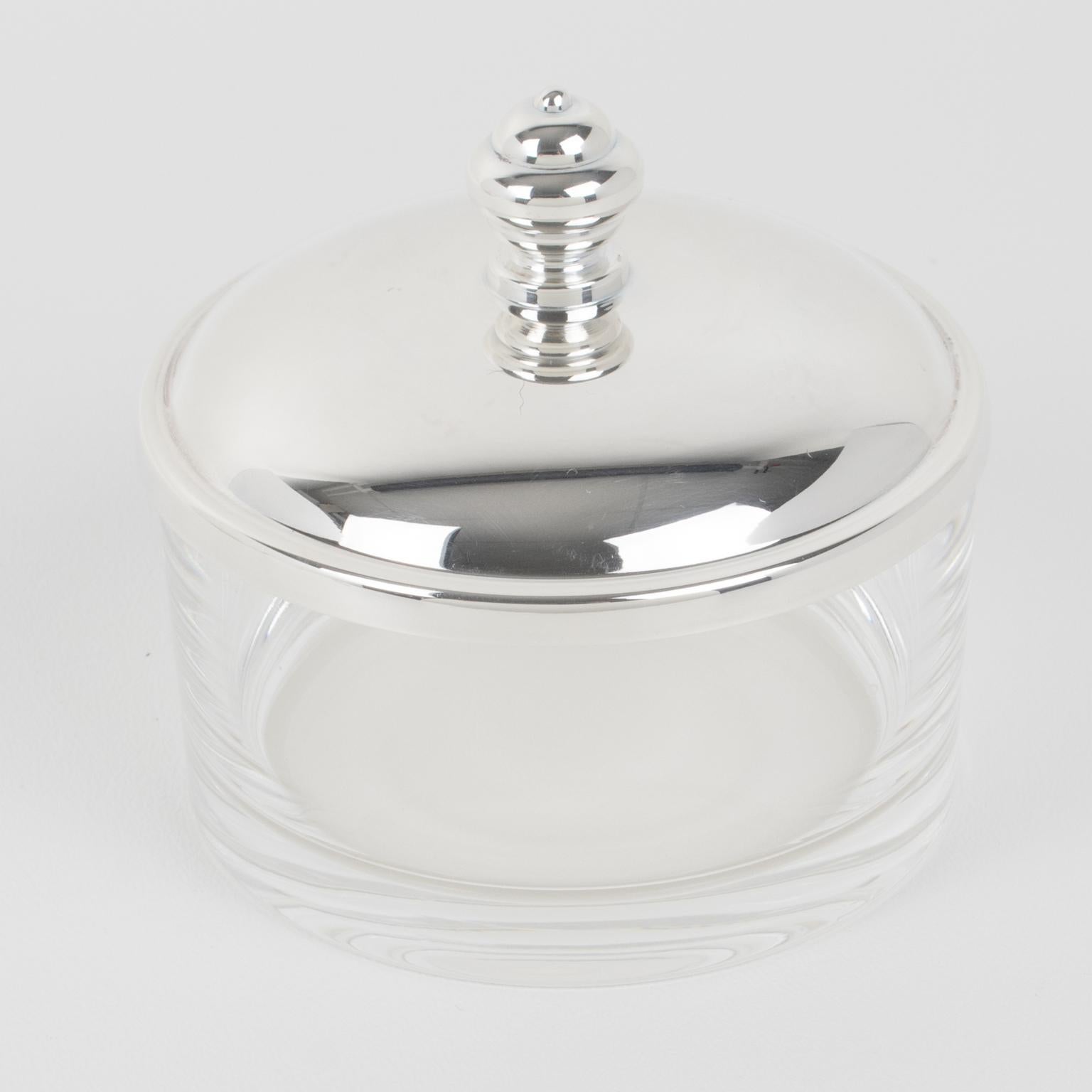 Silver Plate and Crystal Caviar Bowl Dish Server by Ercuis, Paris at ...