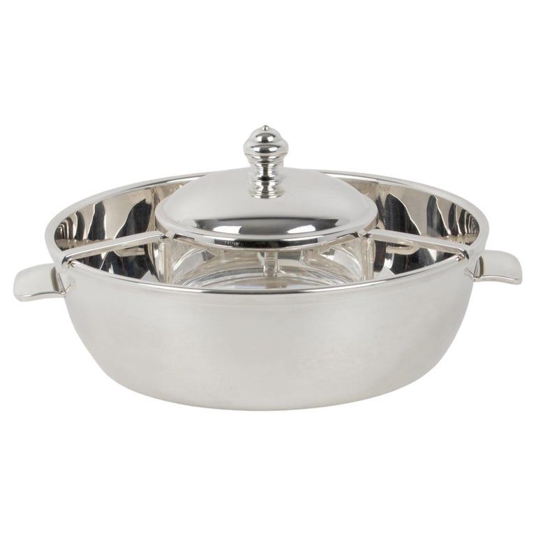 Silver Plate and Crystal Caviar Bowl Dish Server by Ercuis, Paris at ...