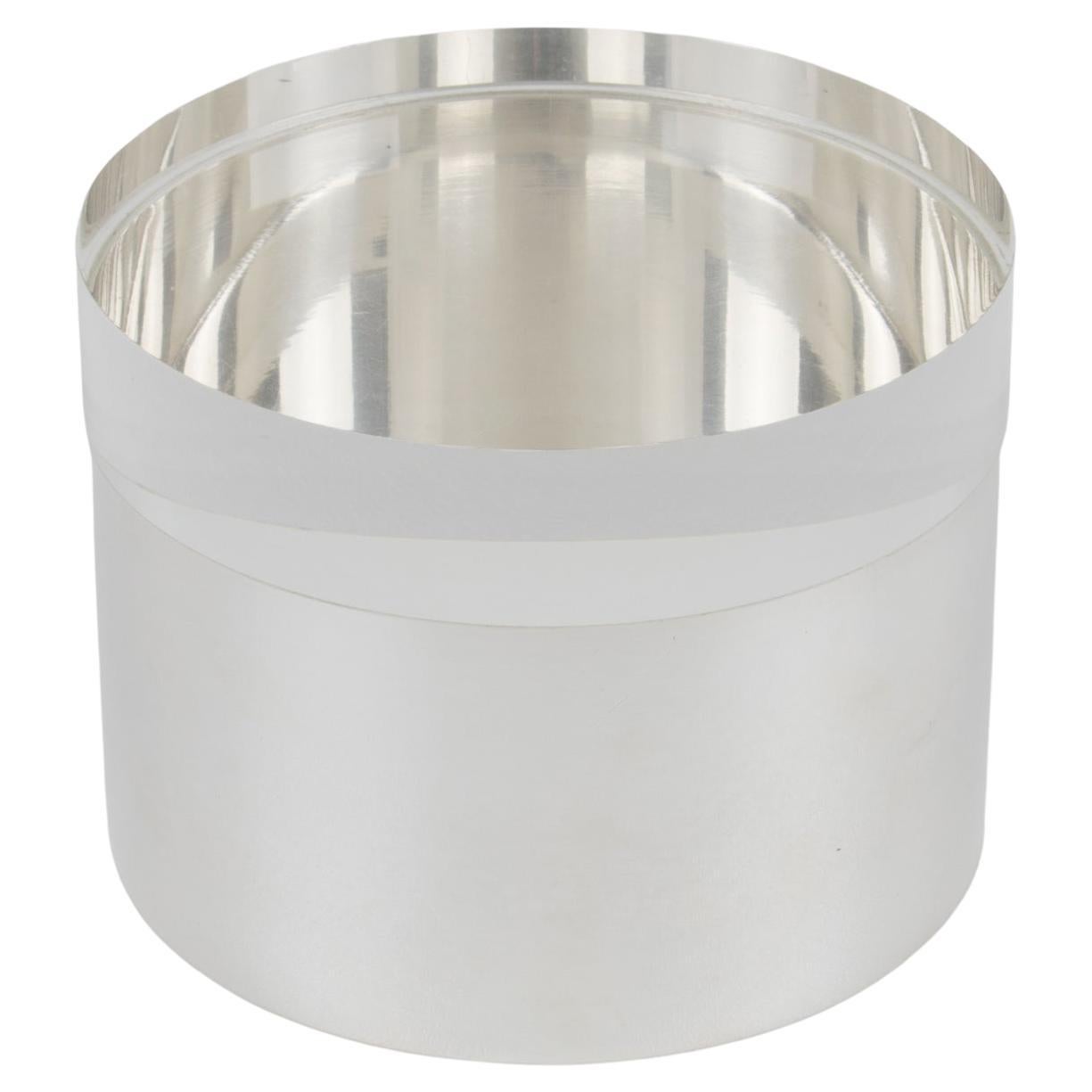 Round Silver Plate Box, Container For Sale at 1stDibs