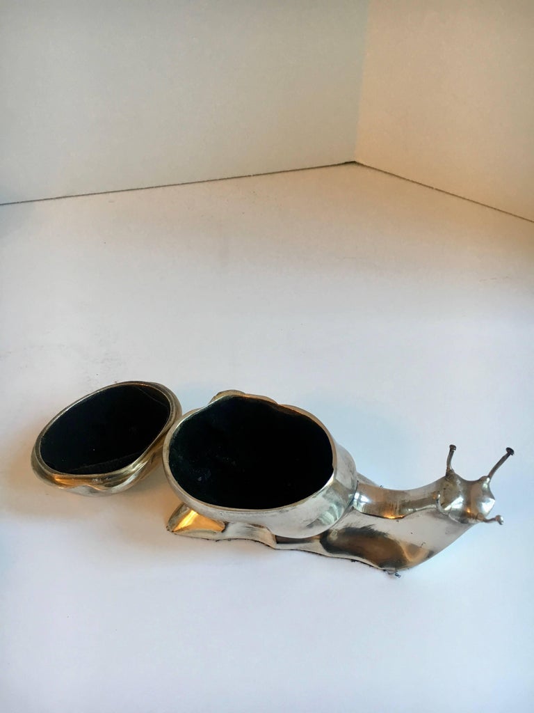 Silver Plate Box in the Form of a Snail at 1stDibs