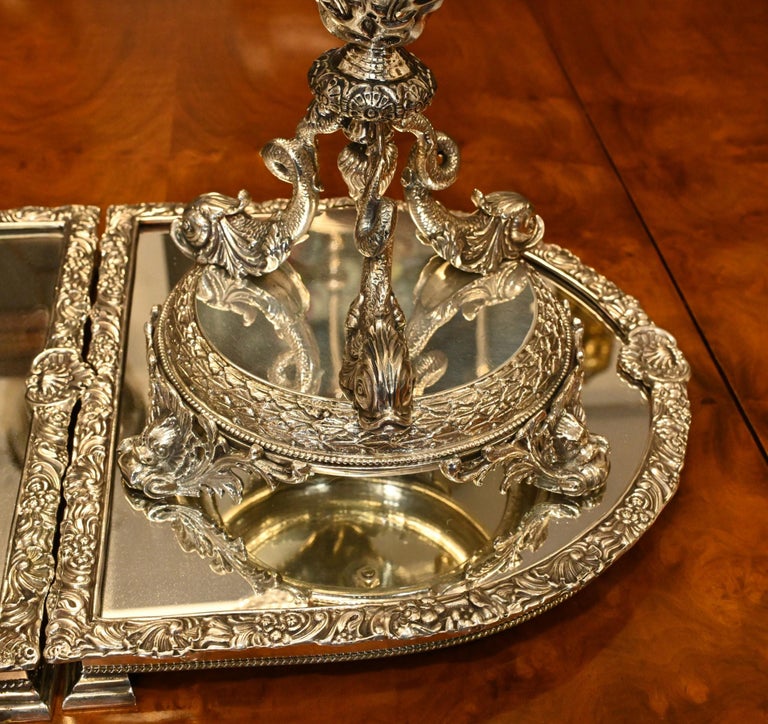 Silver Plate Centerpiece Dish, Sheffield Plated Victorian Epergne For ...