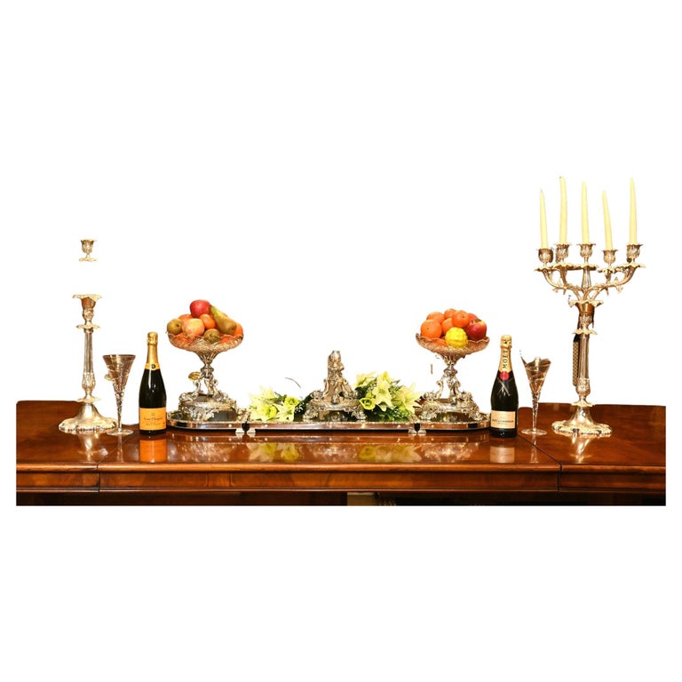 Silver Plate Centerpiece Dish, Sheffield Plated Victorian Epergne For ...