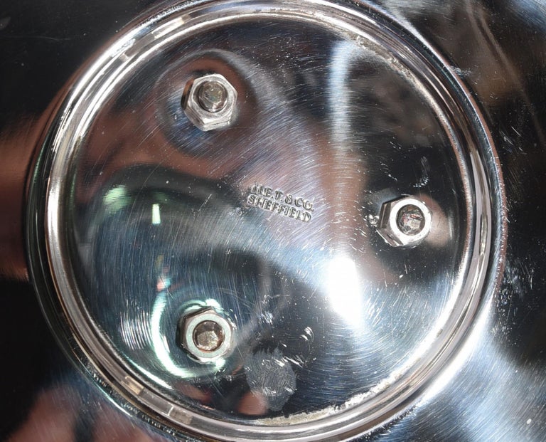 Silver Plate Centrepiece Epergne, Sheffield Glass Tray Cherub Dish For ...