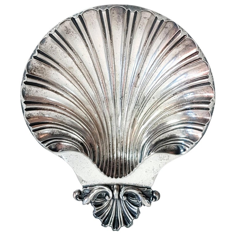 Silver Plate Clam Shell Dish Sheffield, England at 1stDibs
