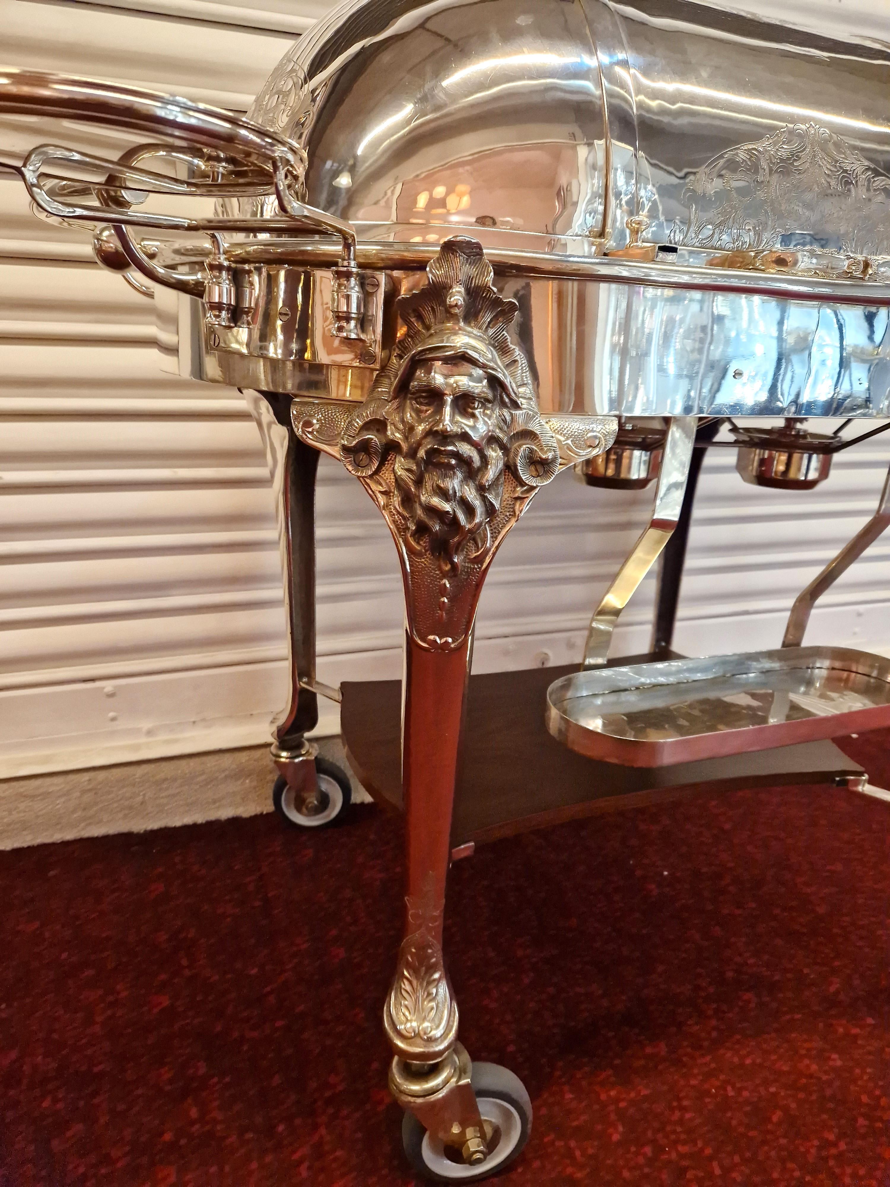 Silver Plate Cutting Trolley For Sale at 1stDibs
