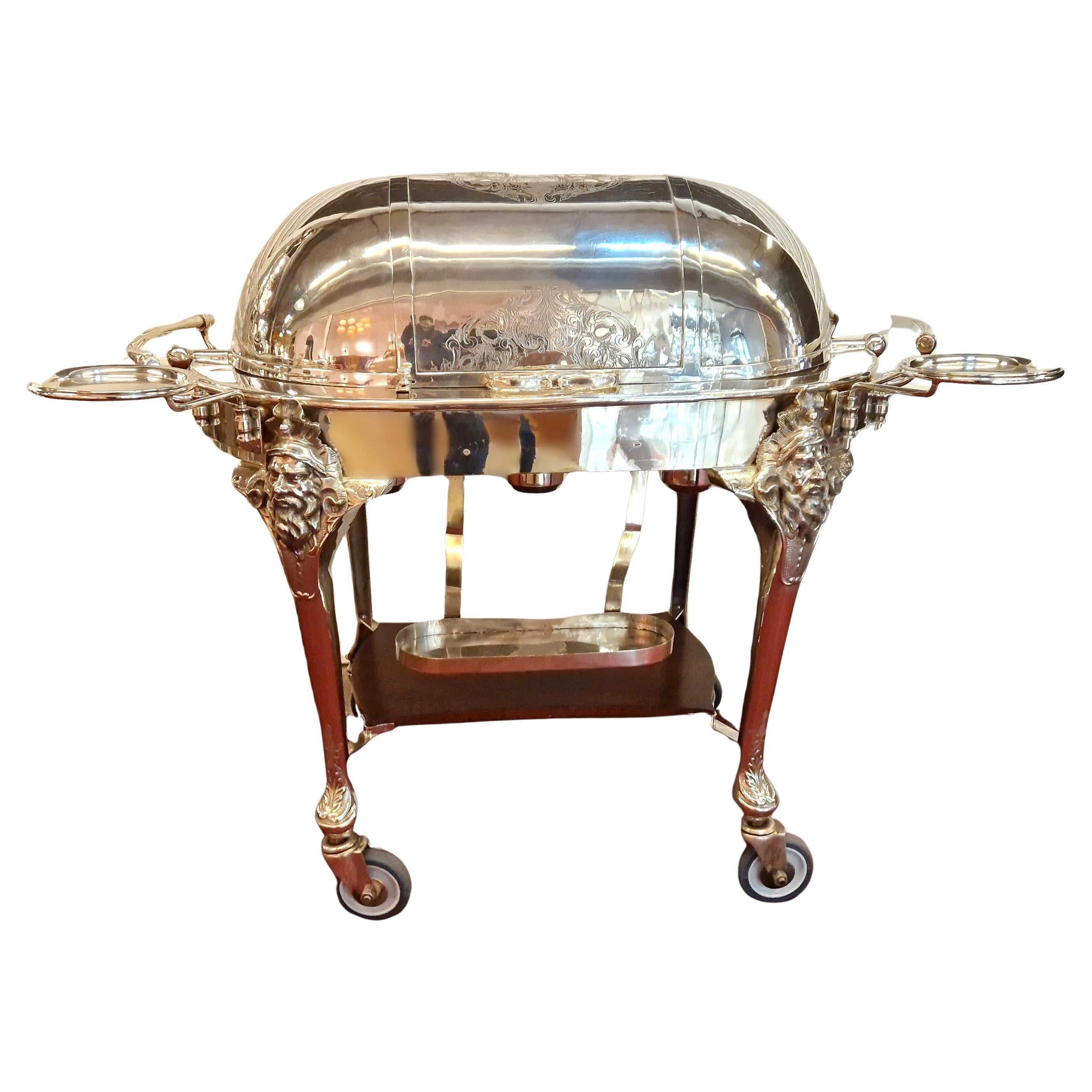 Silver Plate Cutting Trolley For Sale at 1stDibs