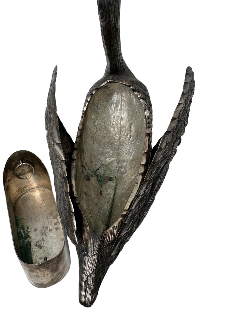 Silver Plate Duck Table Statue Sculpture for Side Dishes Antique ...
