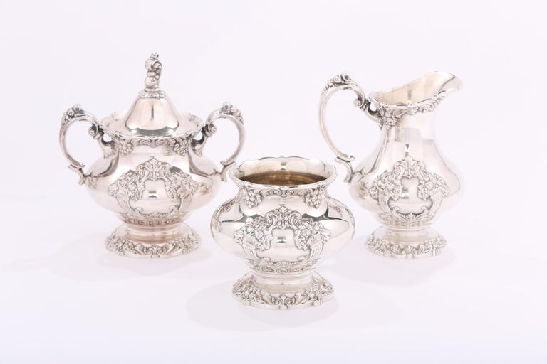 Silver Plate Five Piece Tea / Coffee Service For Sale at 1stDibs