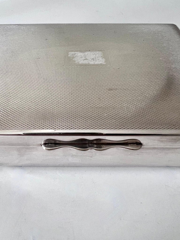 Silver Plate French Box with Wood Interior For Sale at 1stDibs