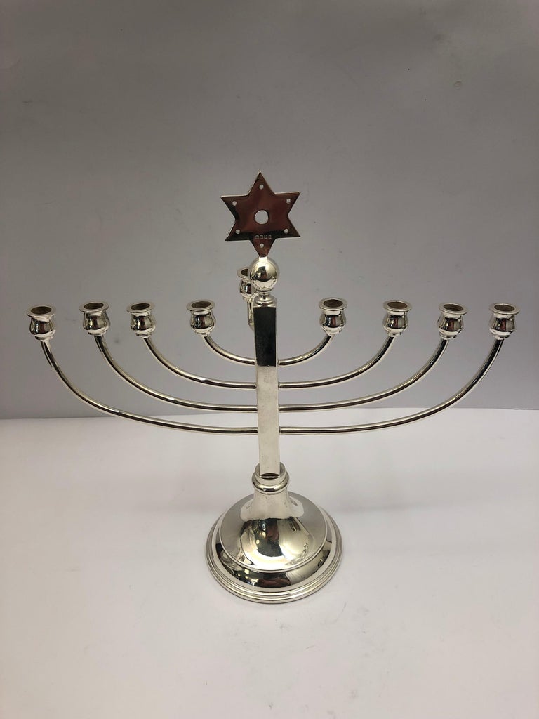 Silver Plate Menora For Sale at 1stDibs