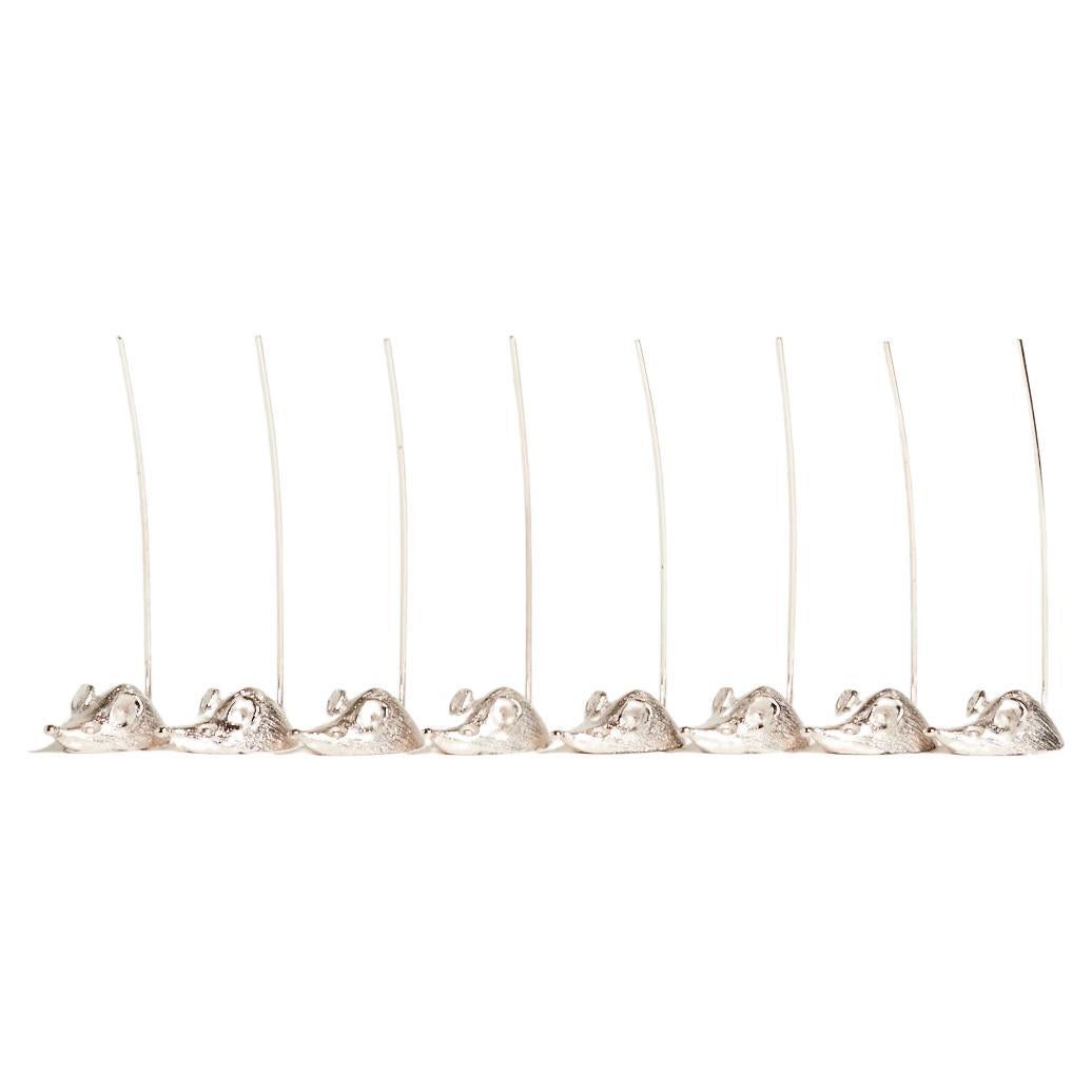 Vintage Napier Silver Metal Cheese Server Mice Appetizer Pick, Set of ...