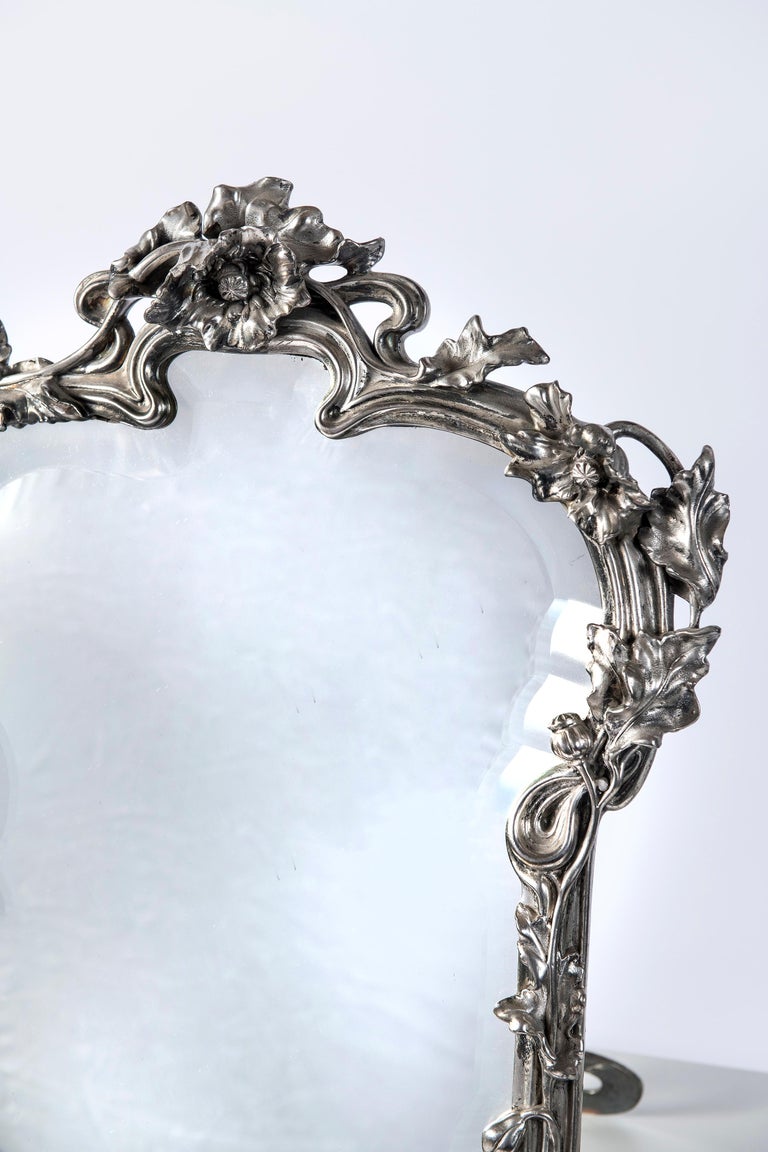 Silver Plate Mirror, Art Nouveau Period. France, circa 1890 For Sale at ...