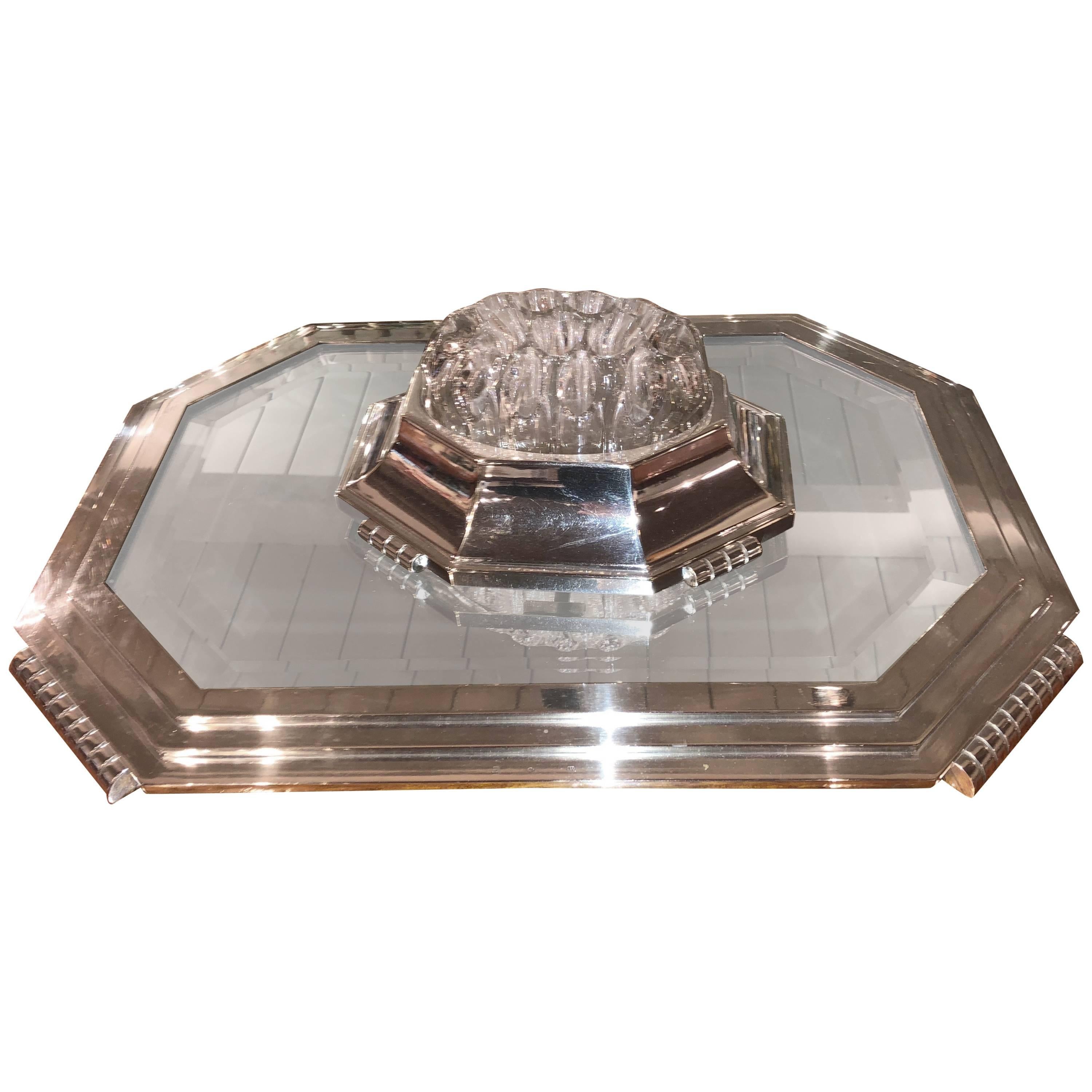 Silver Plate Modernist Mirror Tray and Floral Display at 1stDibs ...