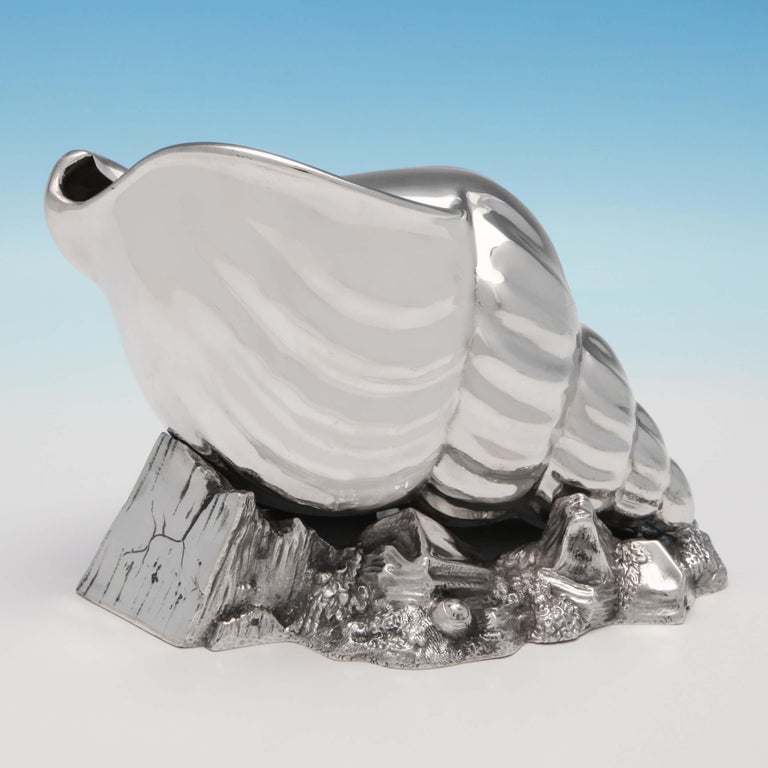 Victorian Silver Plated Pair of 'Nautilus Shell' Spoon Warmers by Atkin ...