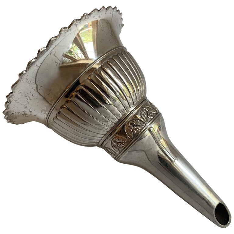 Silver Plate Wine Bar Funnel For Sale at 1stDibs
