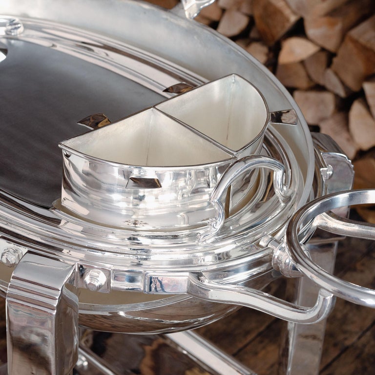 Silver Plated Art Deco Serving Trolley For Sale at 1stDibs