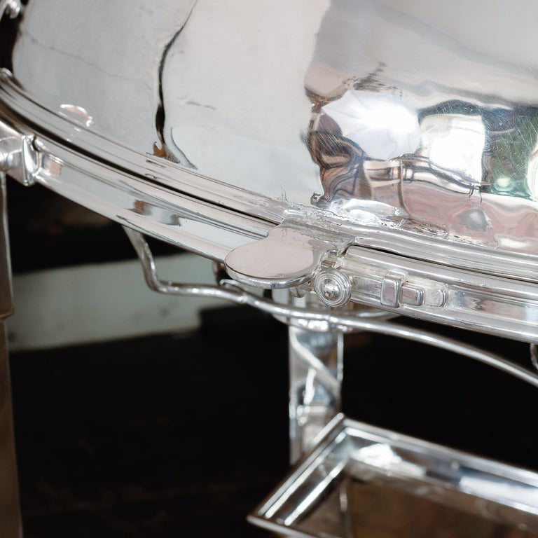 Silver Plated Art Deco Serving Trolley For Sale at 1stDibs