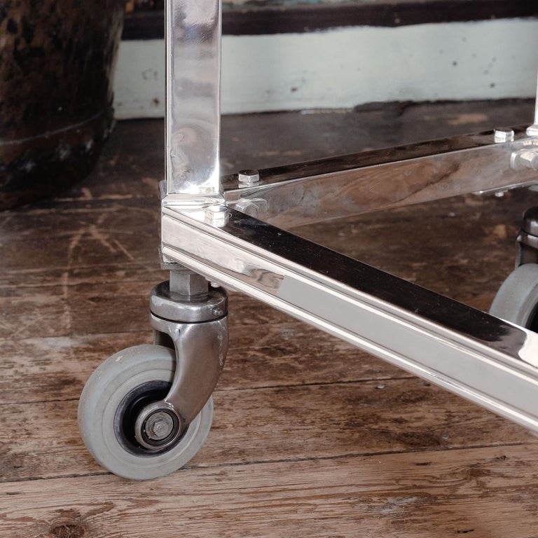Silver Plated Art Deco Serving Trolley For Sale at 1stDibs