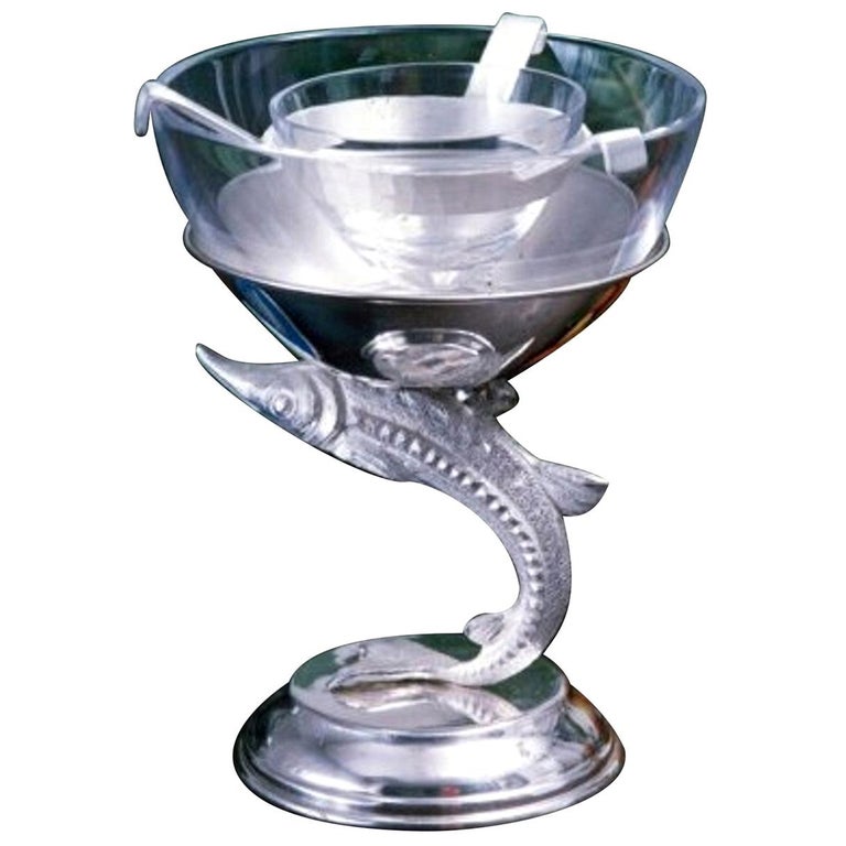 Silver-Plated Caviar Server For Sale at 1stDibs