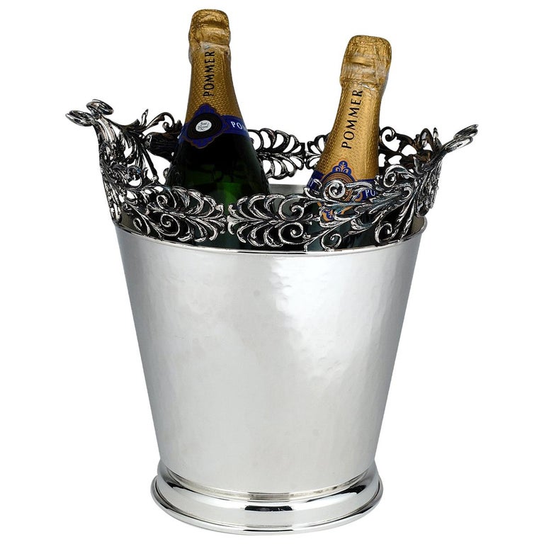 Silver-Plated Champagne Bucket For Sale at 1stDibs
