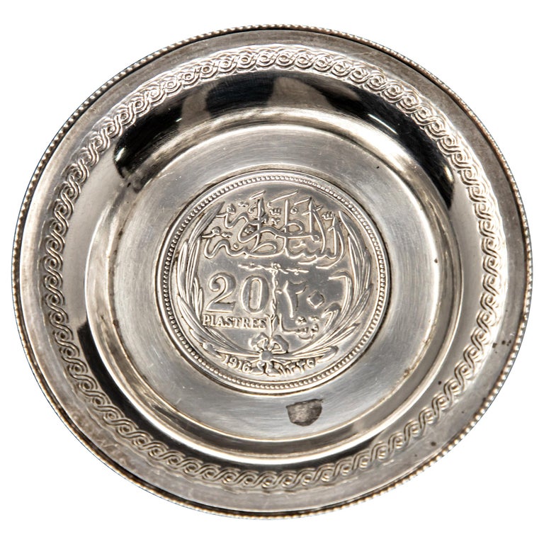 Silver Plated Coin Dish For Sale at 1stDibs