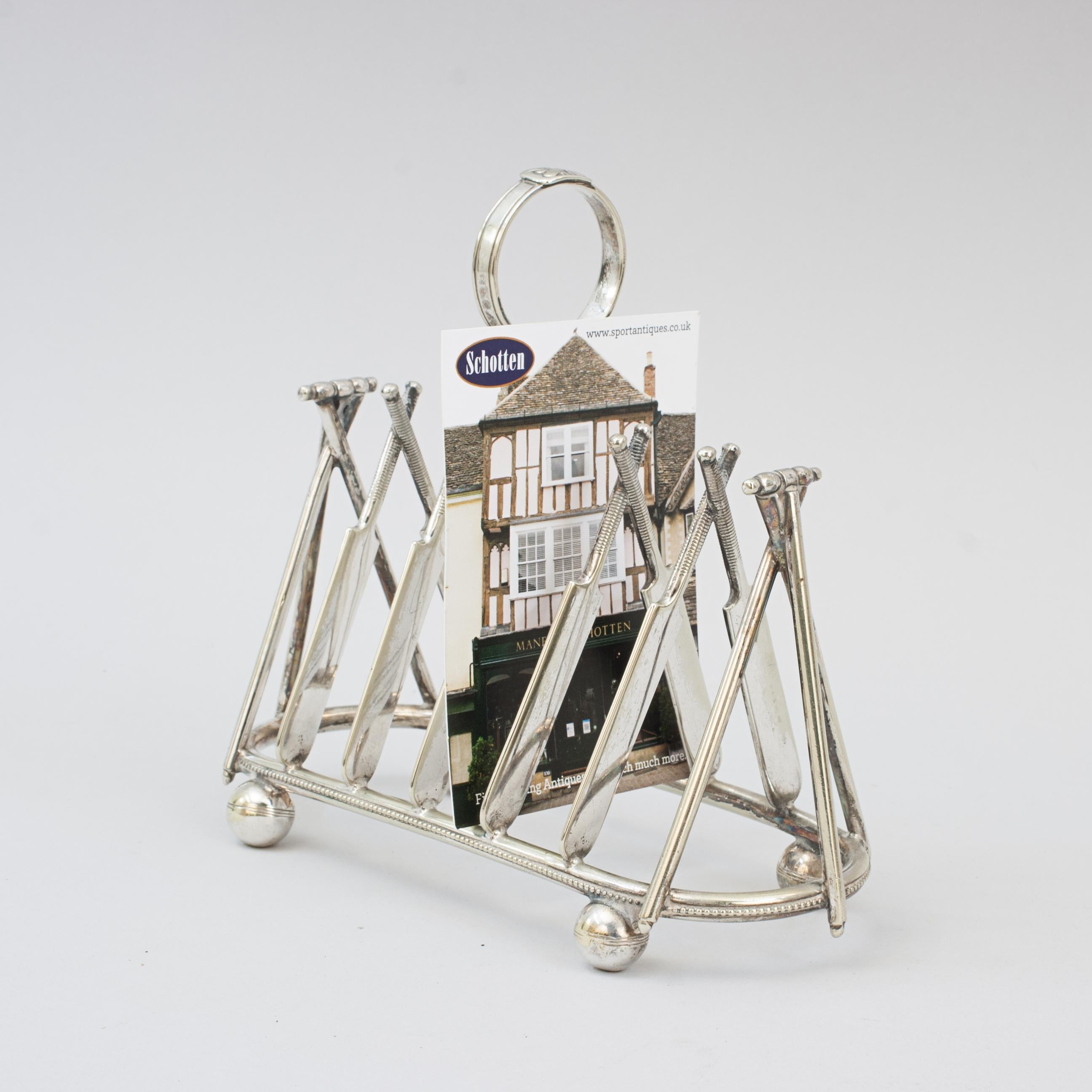 Silver Plated Cricket Toast Rack For Sale at 1stDibs