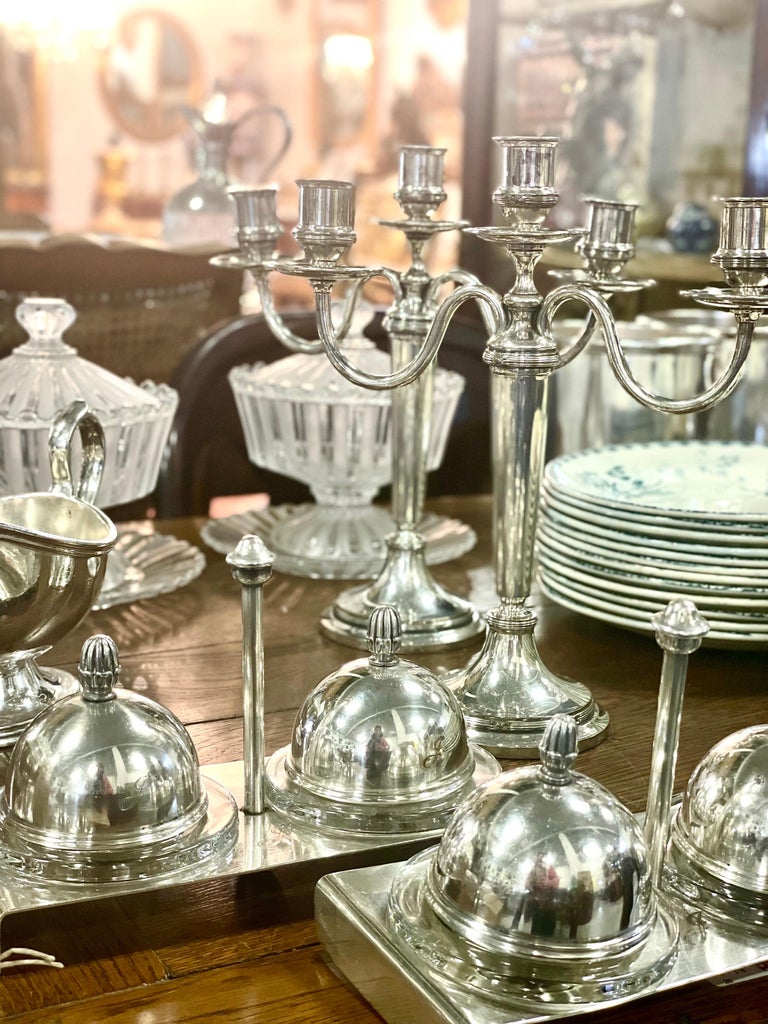 Silver-Plated Double Butter Dome, from the Hotel Juana For Sale at 1stDibs