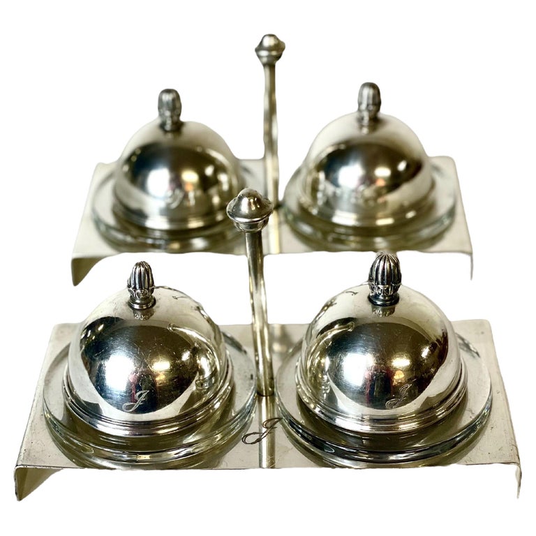 Silver-Plated Double Butter Dome, from the Hotel Juana For Sale at 1stDibs
