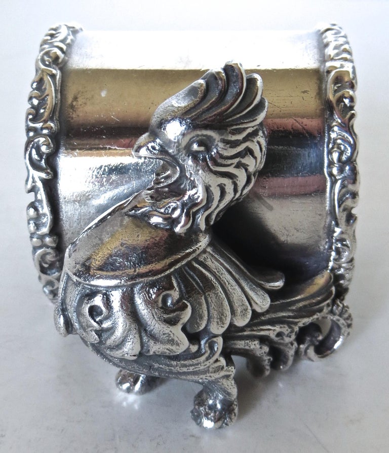 Silver Plated Figural Chicken Napkin Ring, American, circa 20th Century ...