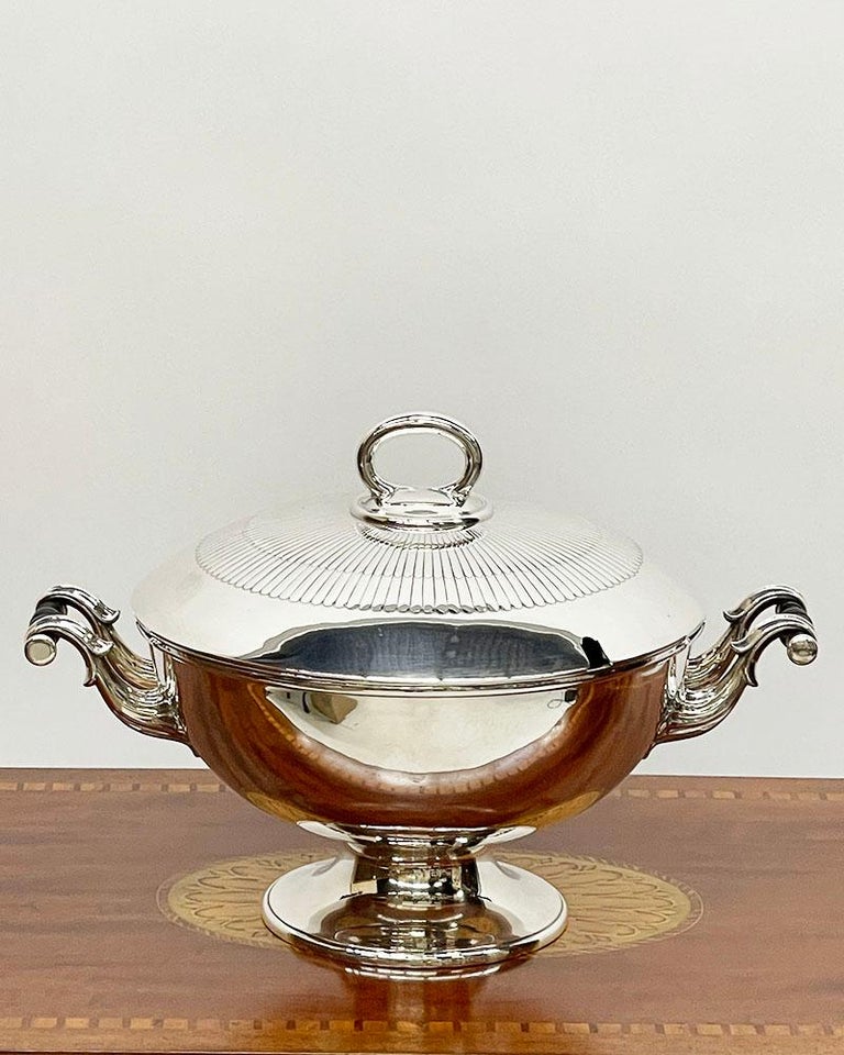 Silver Plated Large Tureen by Thomas Bradbury and Sons, Sheffield, ca ...