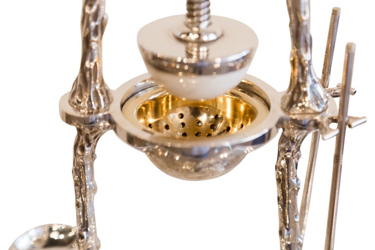 Silver Plated Lemon Squeezer with Spoons, circa 1920 at 1stDibs