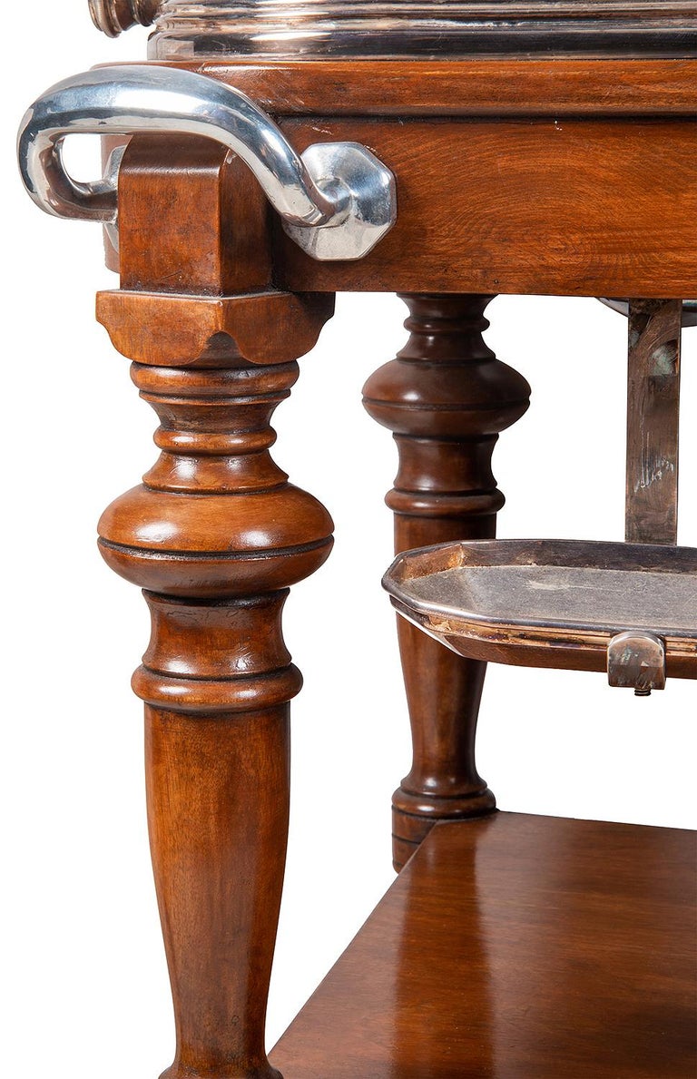 Silver Plated, Mahogany Carving Trolley, from 'the Dorchester' Hotel at ...
