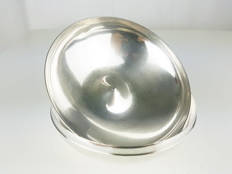 Bol et boîte en métal plaqué argent des années 1960 par Christofle - En ...