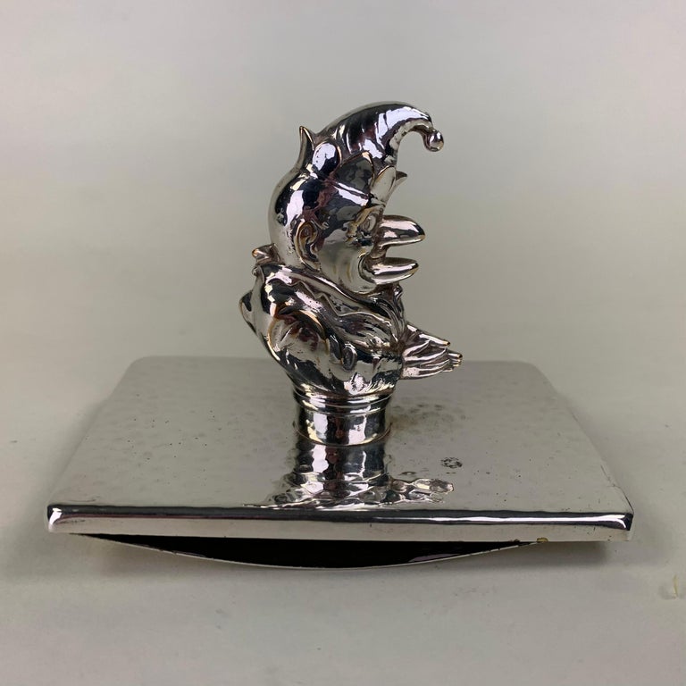 Silver Plated Mr Punch Desk Blotter For Sale at 1stDibs