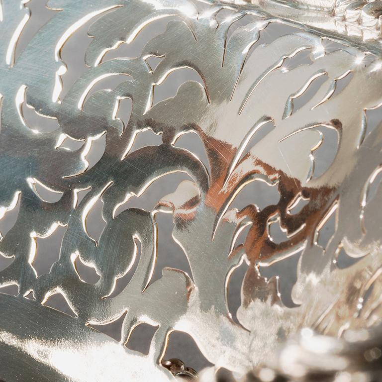 Silver Plated Pierced Centrepiece, Made in Italy For Sale at 1stDibs ...