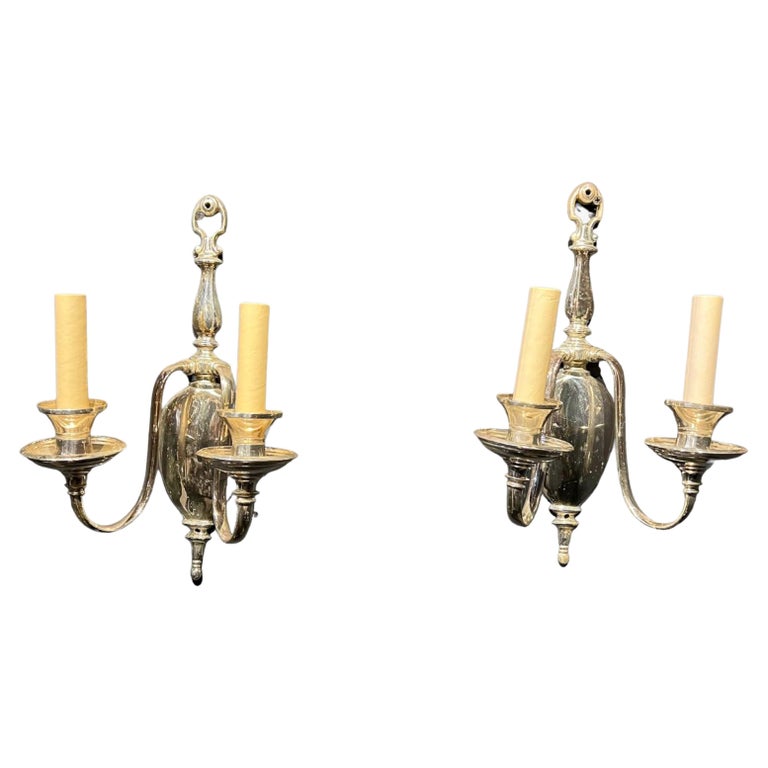 Silver Plated Sconces For Sale at 1stDibs