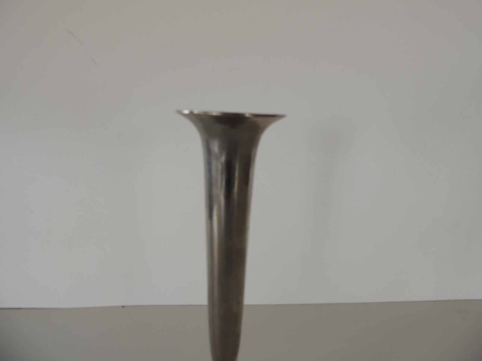 Silver Plated Small Bud Vase at 1stDibs | silver plated bud vase