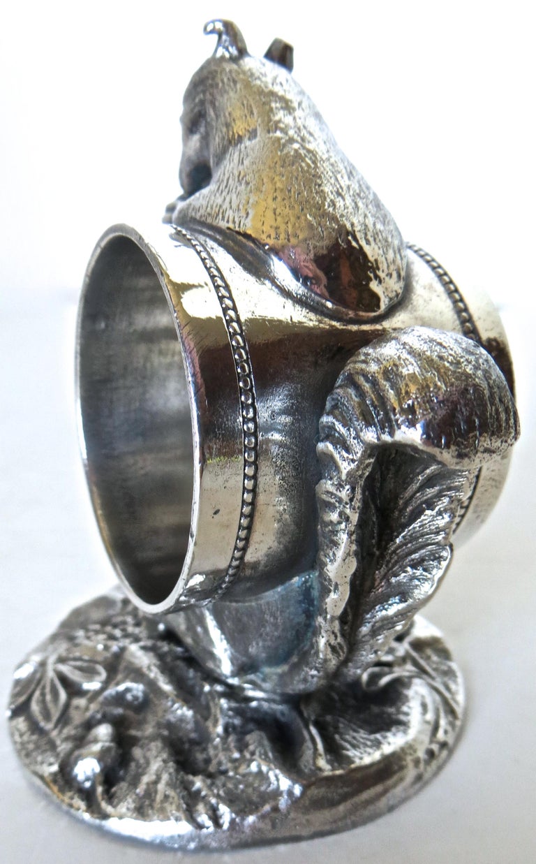 Silver Plated "Squirrel" Figural Napkin Ring, Victorian, circa 1880 at ...